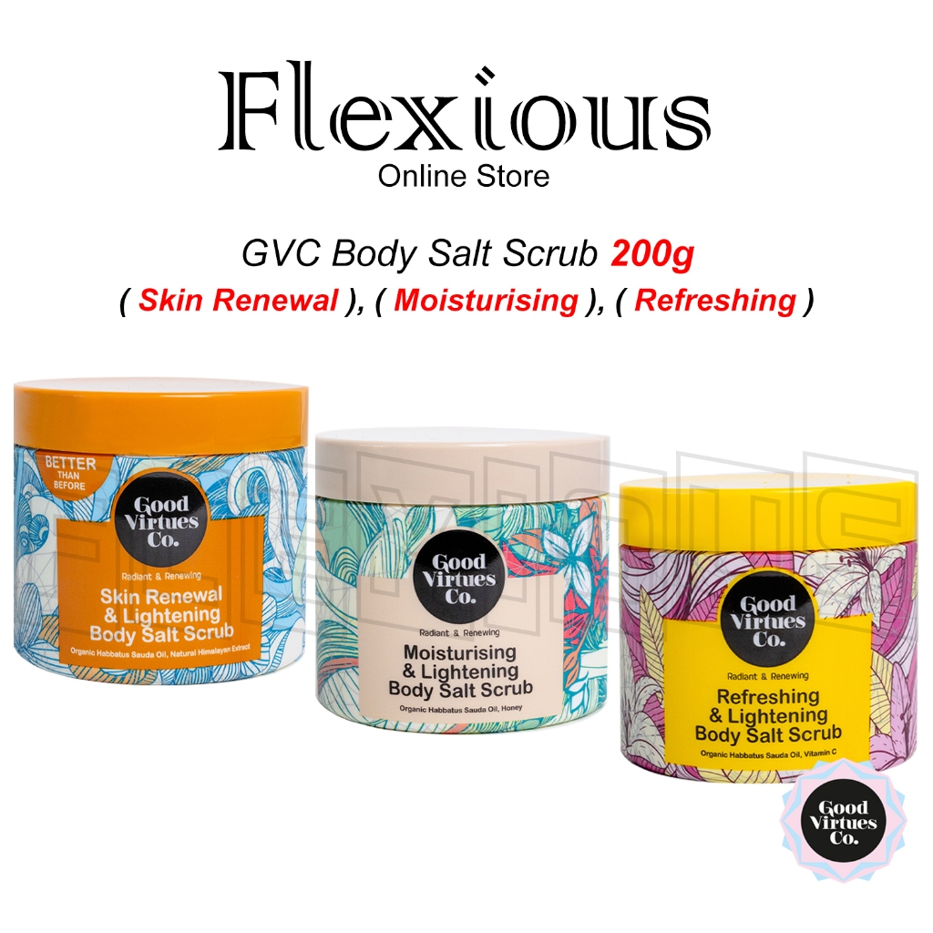*GVC* Good Virtues Co. Lightening Body Salt Scrub 200g ( Skin Renewal ...