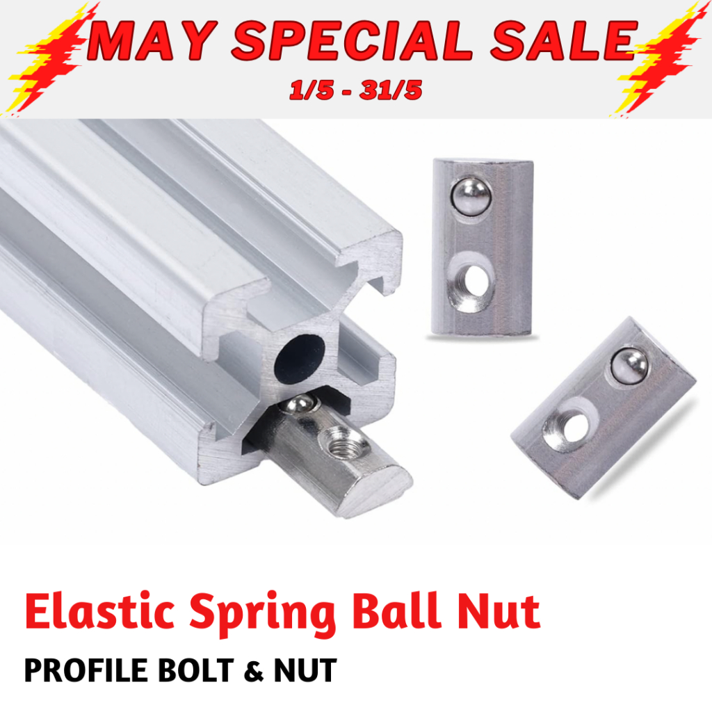Elastic Spring Ball Nut Half Round Nut Aluminium Profile 2020 2040 3030 ...