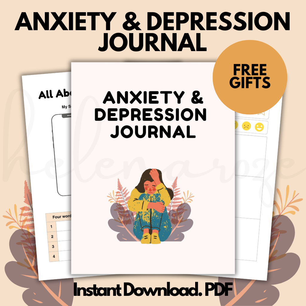 Anxiety Depression Journal, Anxiety Journal, Depression Workbook ...