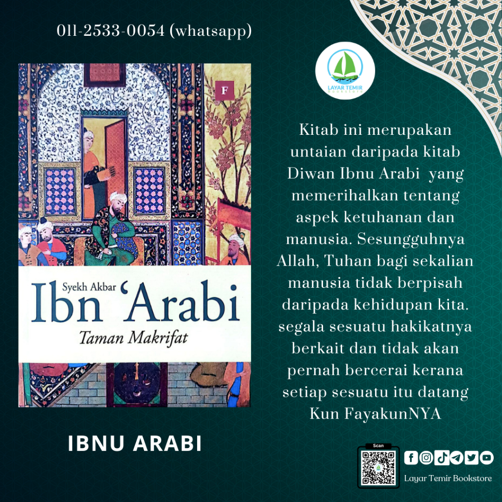 SYEKH AKBAR IBN 'ARABI (TAMAN MAKRIFAT) -Ibnu Arabi | Shopee Malaysia