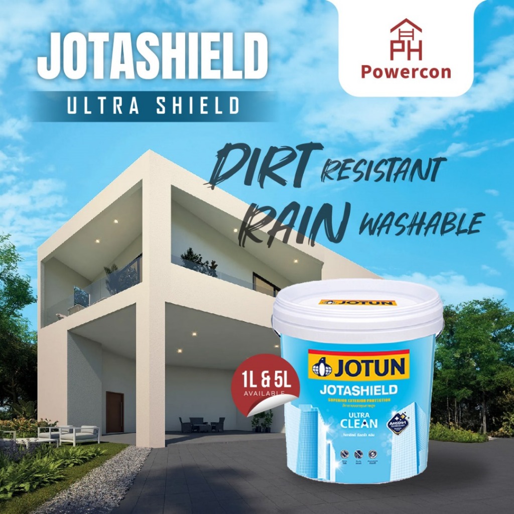 1L JOTUN Jotashield Weathershield Ultra Clean Exterior Wall Self Clean ...