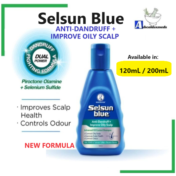 Selsun Blue Advanced Anti-Dandruff & Improved Oily Scalp(Selenium ...