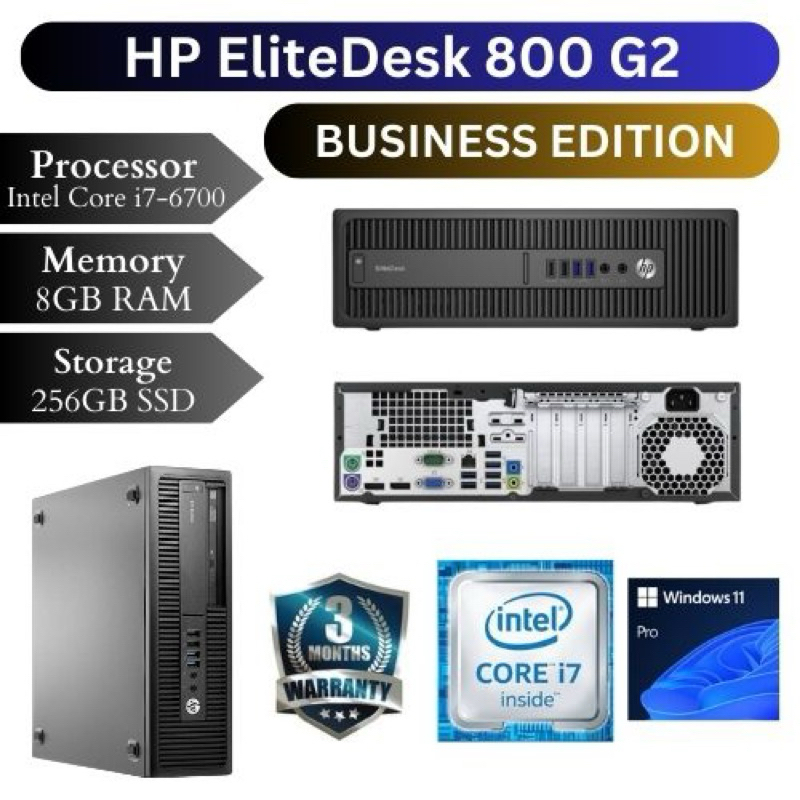 HP EliteDesk 800 G2 SFF i7-6700/8GB/256GB SSD | Shopee Malaysia