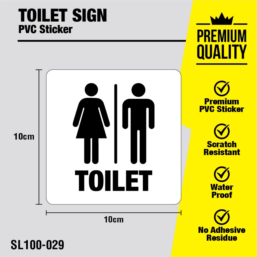 Signage for Toilet / Tandas (10cm x 10cm) | Shopee Malaysia