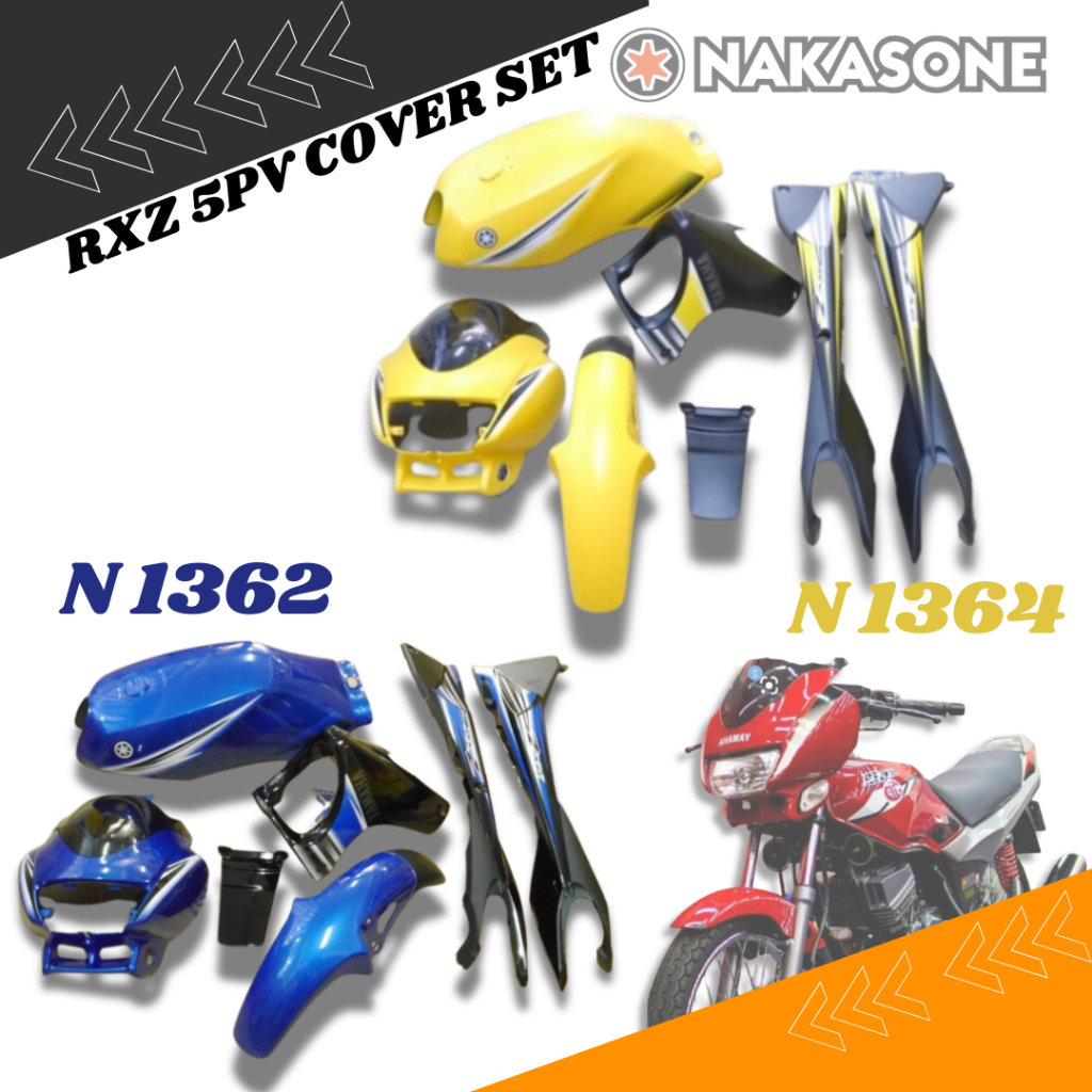 YAMAHA RXZ CATALYZER RXZ 5PV COVER SET COVERSET BODY SET [13] #STICKER ...