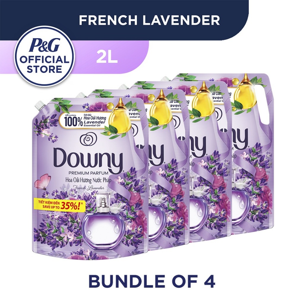[Carton of 4] Downy Premium Parfum French Lavender Concentrate Fabric Softener 2L | Shopee Malaysia