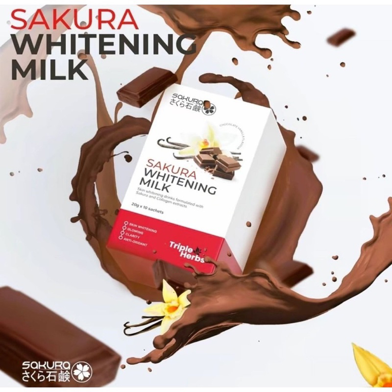 Sakura Whitening Milk Susu Chocolate - 1Box | Shopee Malaysia