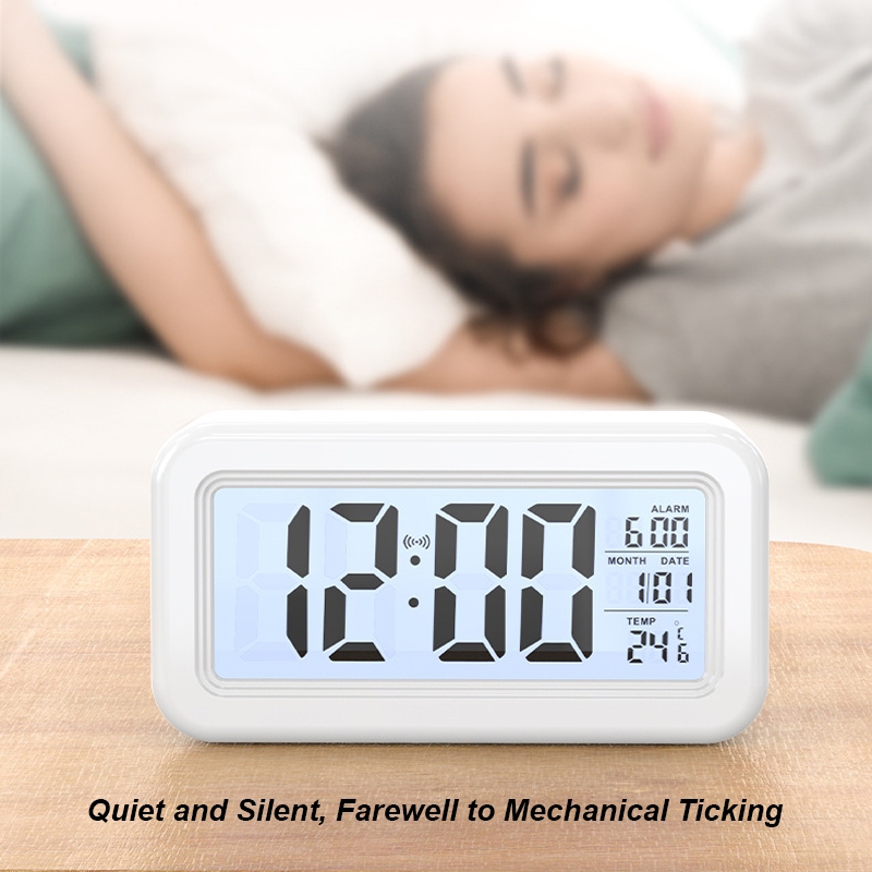 LED Digital Clock BIG Screen Household Desktop Alarm Clock, Temperature ...