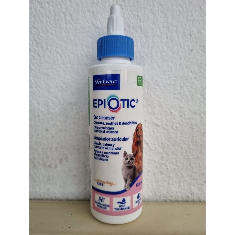Exp:2026 Feb / Virbac Epiotic Ear Cleanser 125ml Dog Cat Ear Cleaner ...