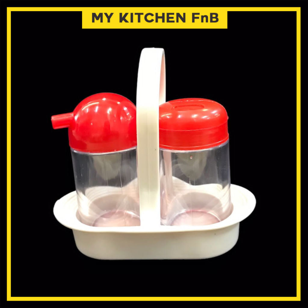 [Kitchen FnB] 9412 2’s Compartment Sauce Bottle Container Seasoning ...