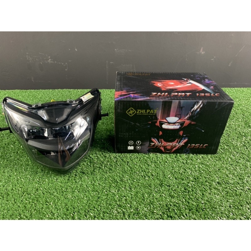 Head lamp lampu Depan (Smoke) LED zhipat yamaha LC135 v1 v2 v3 v4 v5 v6 v7 TINTED 135LC LC135 LC ...