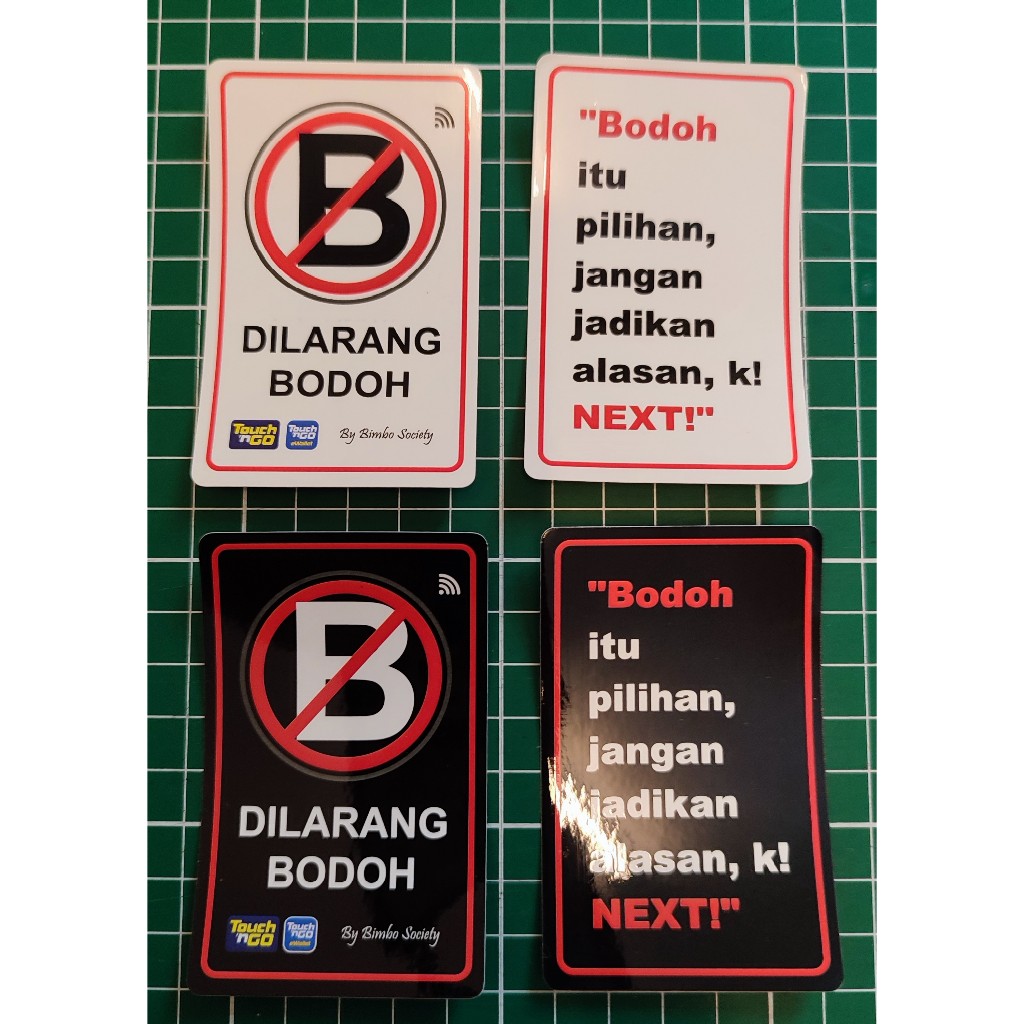 Dilarang Bodoh By Bimbo Society TnG NFC Card Sticker | Shopee Malaysia