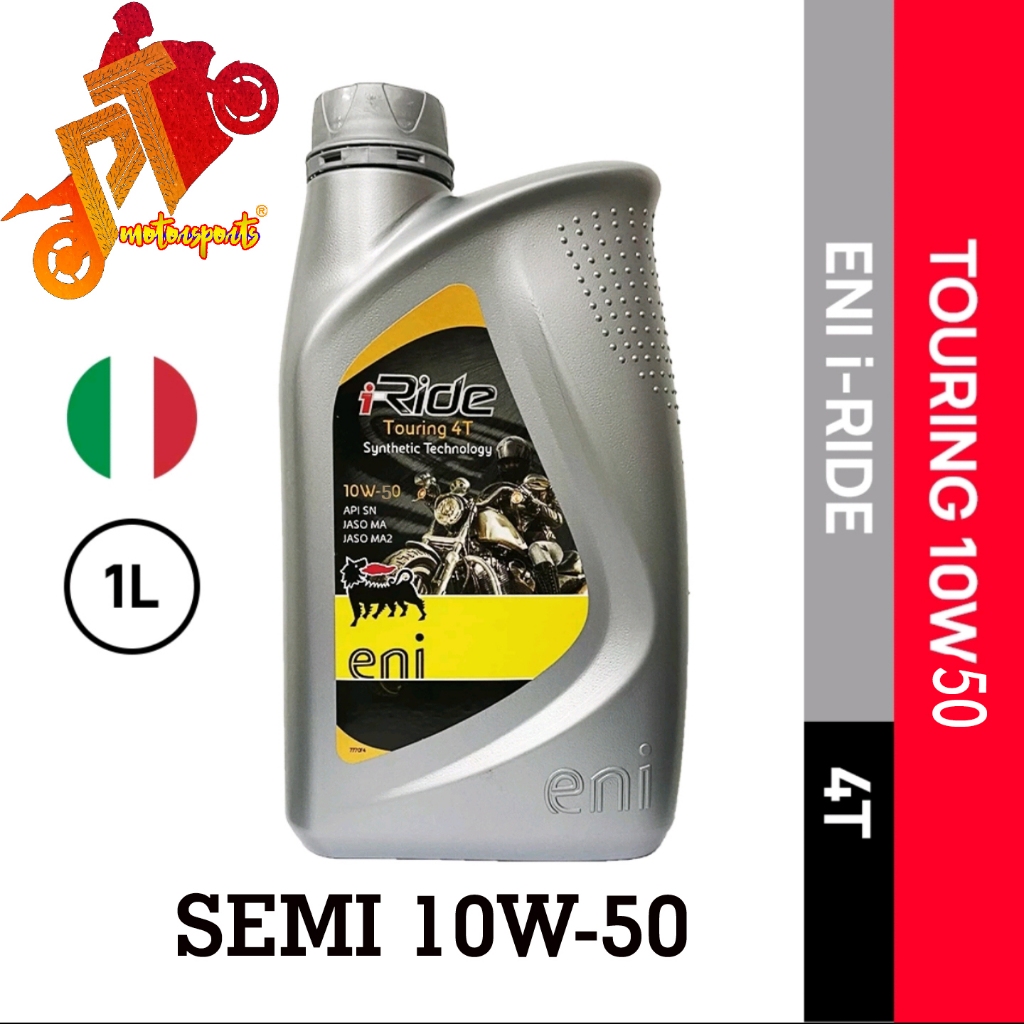 MINYAK PELINCIR ENI I-RIDE MOTO 4T TEC 10W-50 4T LUBRICANT OIL API SN FULLY SYNTHETIC MOTOR OIL ...