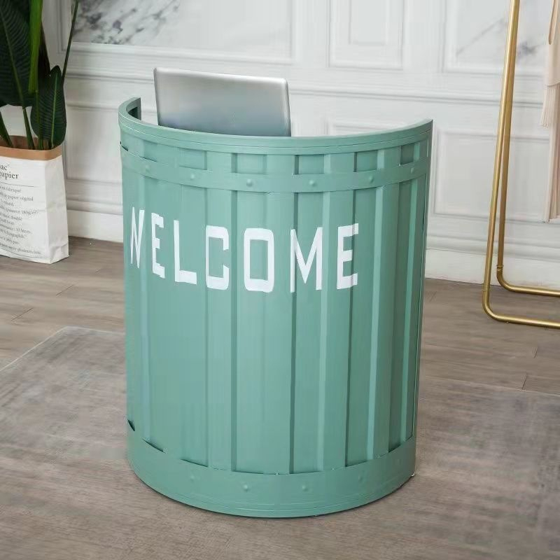 Personalized Cashier Counter Small Bar Reception Desk Modern Iron Shelf ...