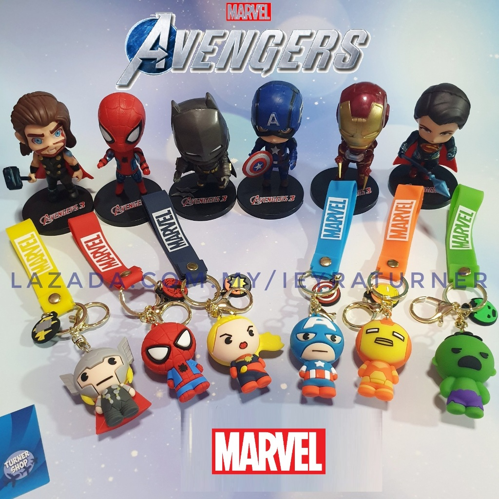 Marvel Avengers Original Keychain 3D PVC Gift Keyrings/Figure (ORI BASE ...