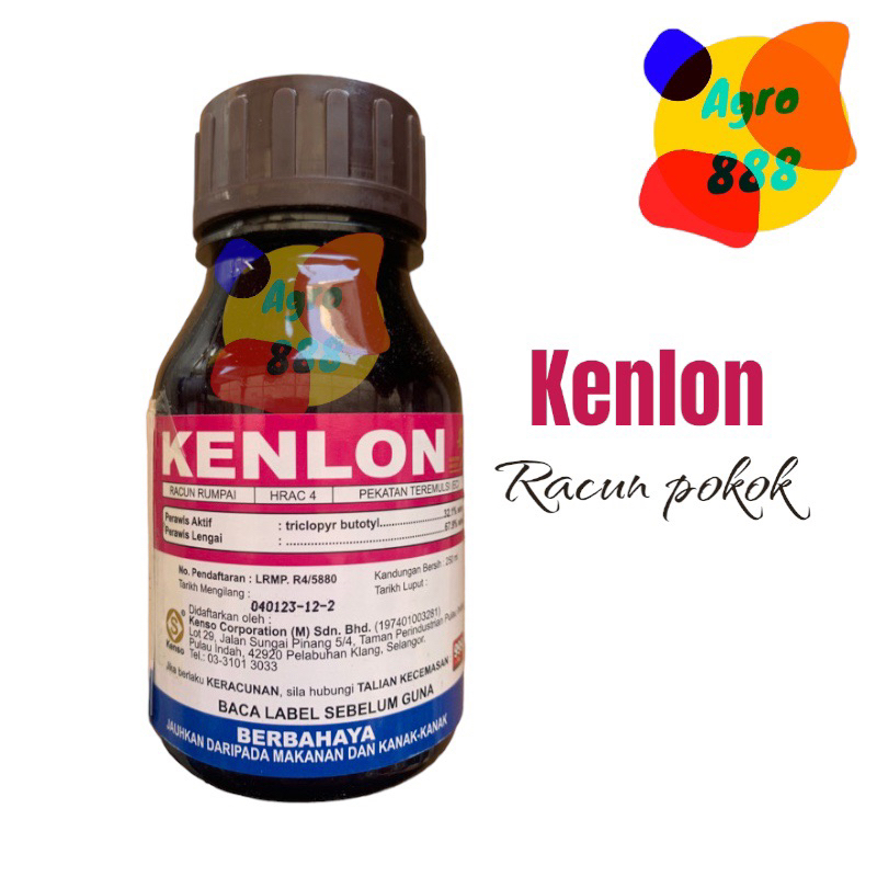Kenlon 32.1% 250ML / Racun Pokok/ Herbicide/杀树油（杀树药水）（Racun Serap）100% ...