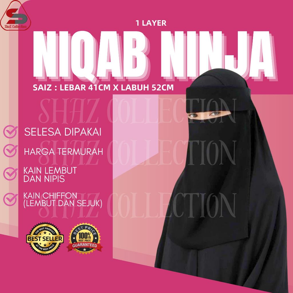 Niqab Ninja (1 Layer) 💯🇲🇾 Murah | Shopee Malaysia
