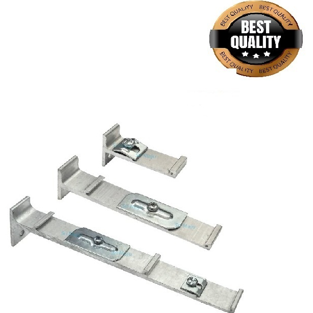 Track Rail Bracket Breket Batang Rail Langsir Holder Kaki Tapak Shopee Malaysia
