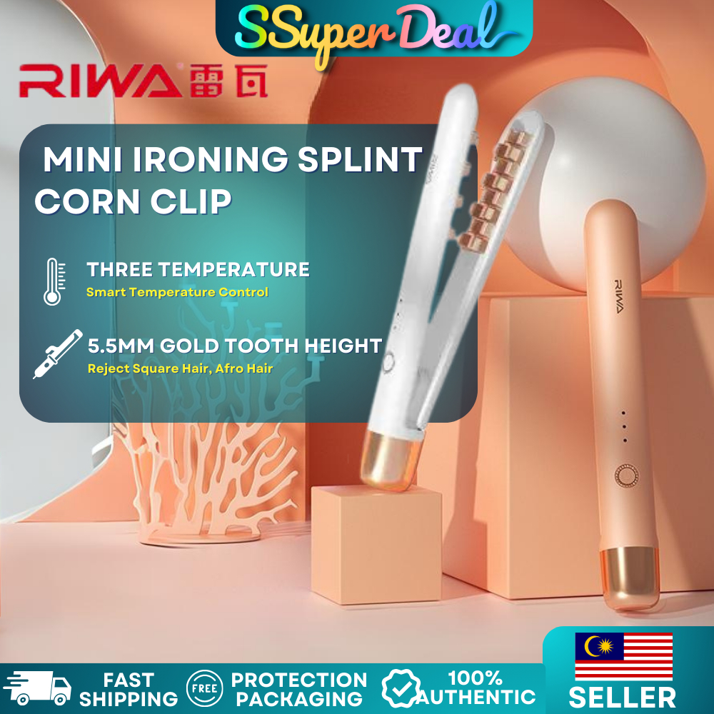 RIWA Hair Root Fluffy Mini Ironing Splint Corn Clip Electric Hair ...