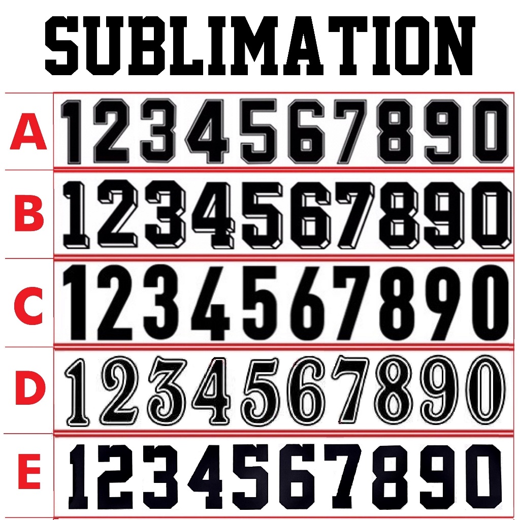 10cm SUBLIMATION NUMBERS 1 2 3 4 5 6 7 8 9 0 Heat Press Transfer DRY ...