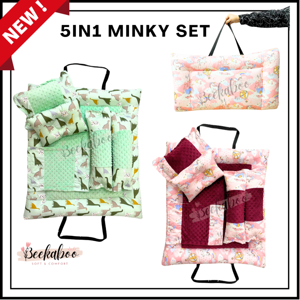 Set Tilam Travel 5 In 1 Minky Boleh Lipat Baby Newborn Bedding Bayi ...