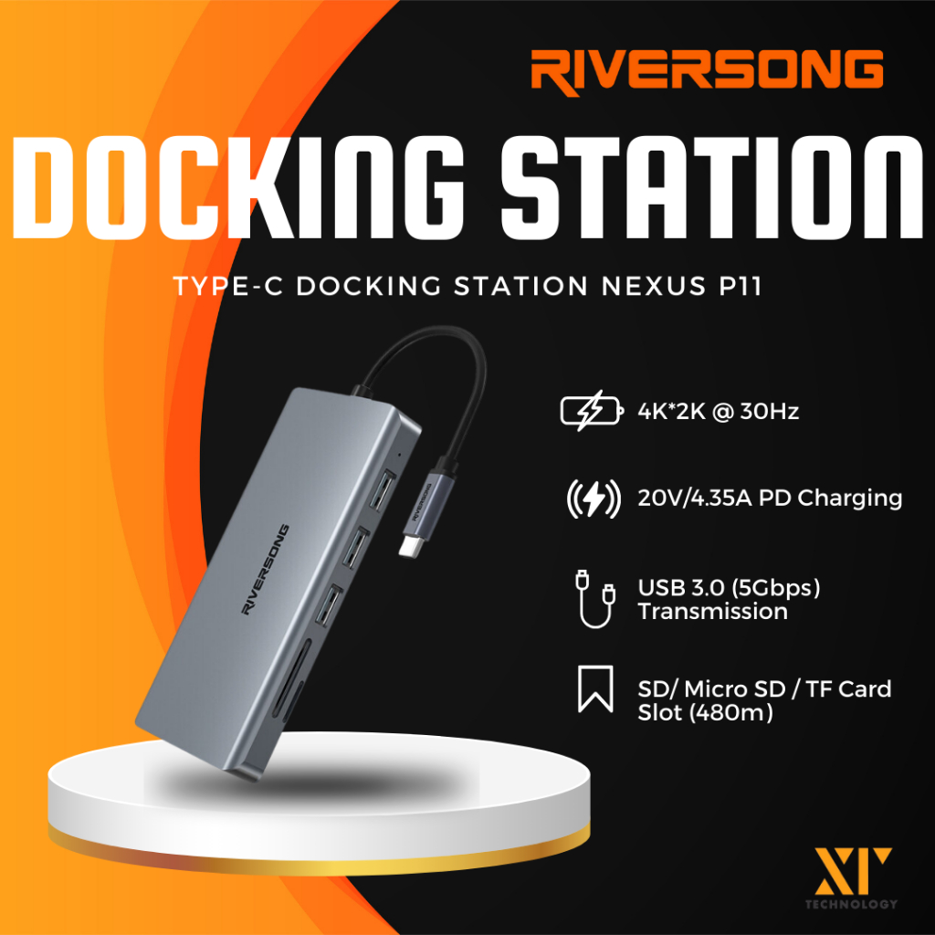 RIVERSONG TYPE-C DOCKING STATION NEXUS P11 | Shopee Malaysia