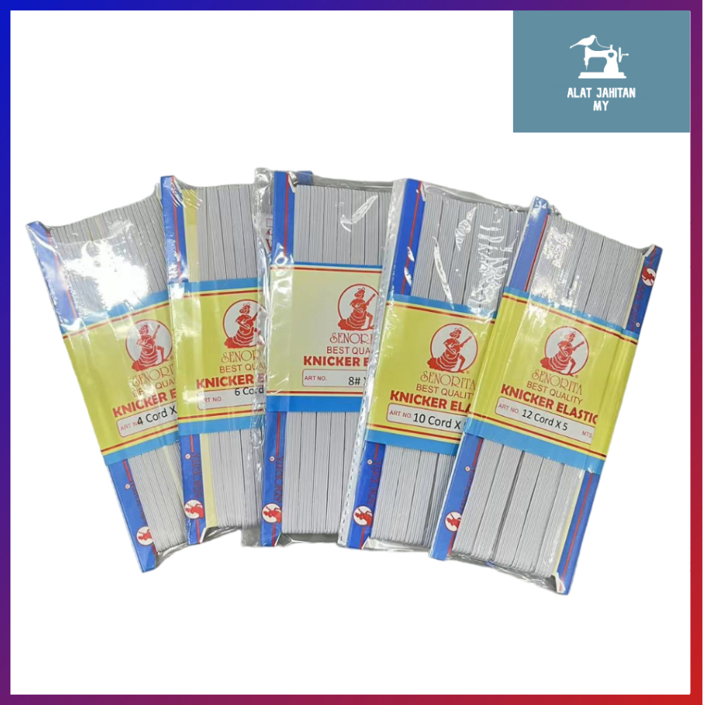 Senorita Knicker Elastic 4cord,6cord,8cord,10cord,12cord (1pc) 5meter ...