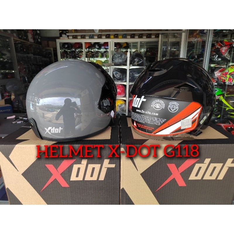 100% ORIGINAL HELMET X-DOT G118 LIBERO PASTEL GREY GLASS PEARL BLACK ...