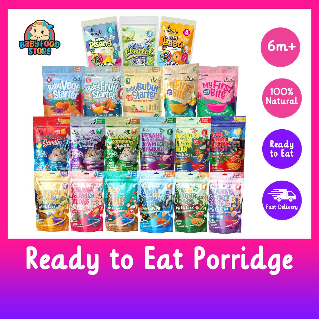 BABY FOOD HOKIDO PORRIDGE BUBUR INSTANT / SEGERA / READY TO EAT / MESRA ...