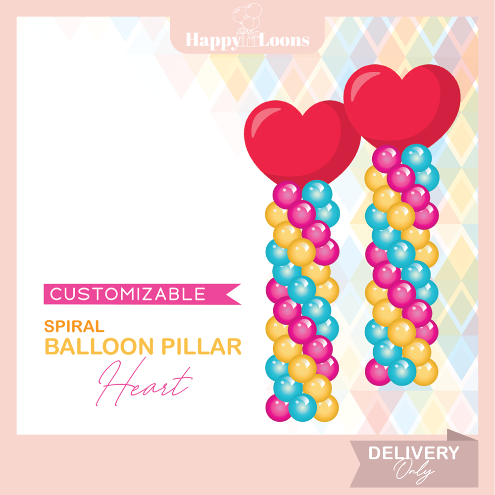 [CT-07] HEART BALLOON COLUMN : BIRTHDAY | ANNIVERSARY | GRAND OPENING ...