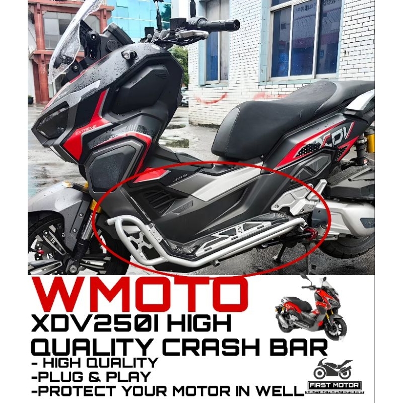 WMOTO CRASH BAR XDV250I XDV 250I HIGH QUALITY CRASHBAR MODIFIED MODIFY ...