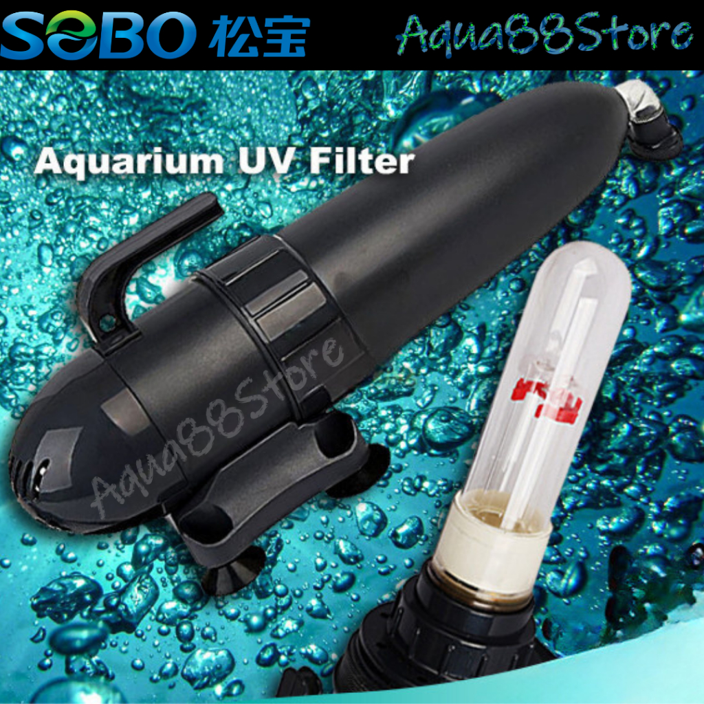 SOBO Aquarium Water Sterilization UV Light Filter 9W UV-009 Aquarium ...