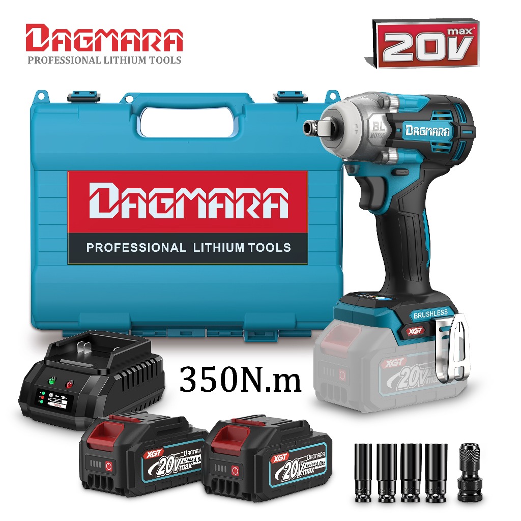 DAGMARA D3301 Brushless Heavy Duty Cordless Impact Wrench 350N.m (1/2 ...