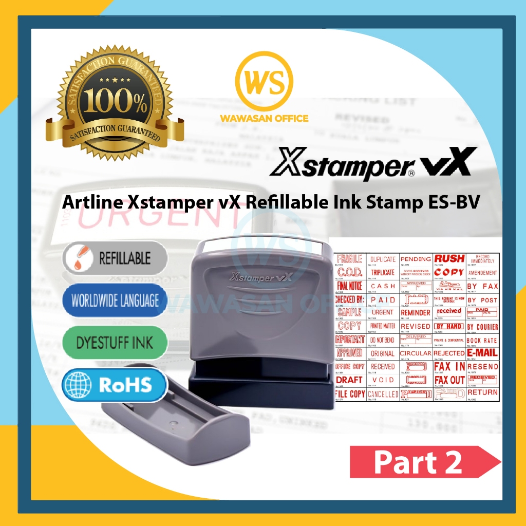 [Part 2/2] Artline Xstamper VX / Stamper / Pre Ink Stamp Chop / Office ...