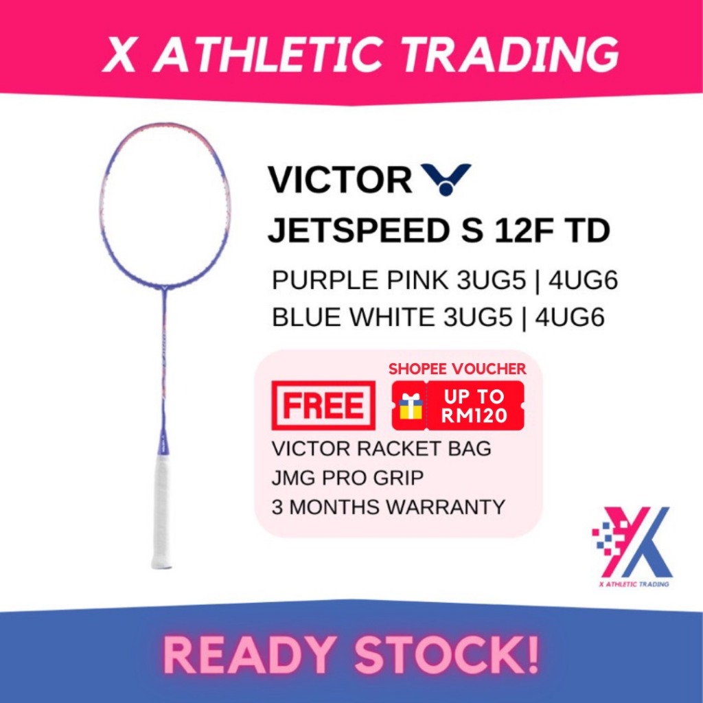 [READY STOCK PURPLR PINK 12F 4U]Victor Jetspeed s 12 td 3U/4U BADMINTON ...
