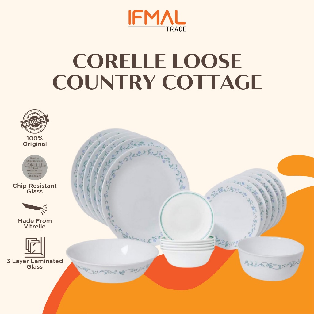 Corelle Loose Country Cottage (Dinner/Luncheon/Bread/Serving Plate ...
