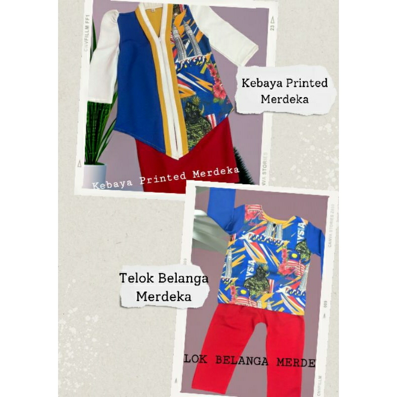 READY STOCK BAJU MARDEKA GIRLS & BOY, KEBAYA PRINTED MERDEKA, TELOK ...