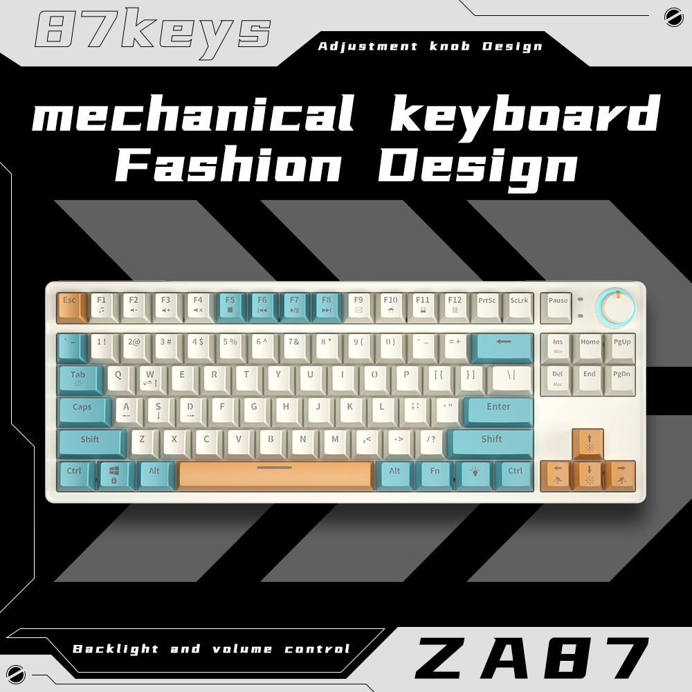 Zifriend ZA68 Wireless Mechanical keyboard 65% RGB Light Hotswap Knob ...
