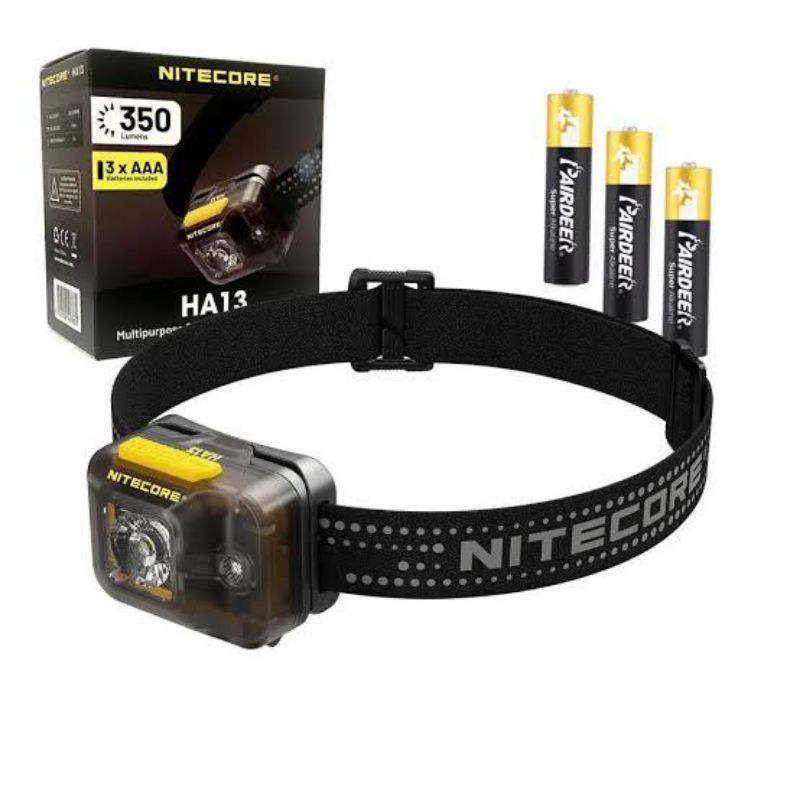 NITECORE HA13 Headlamp Flashlight 350 Lumen Lampu Suluh Kepala AAA ...