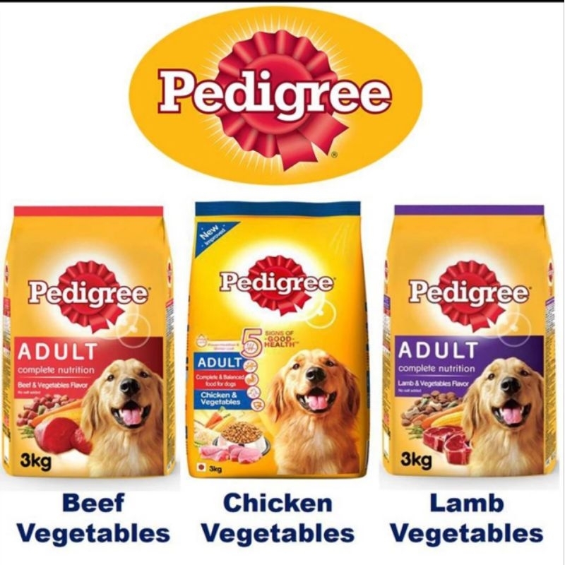 Pedigree Adult Dry Dog Food 3kg (Original packaging) | Shopee Malaysia
