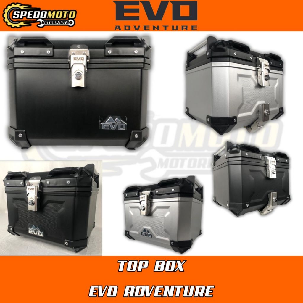 TOP BOX EVO ADVENTURE ( BLACK & BLACK/SILVER ) | Shopee Malaysia