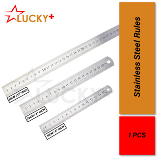 Stainless Steel Ruler(15cm/20cm/30cm)(1pcs) Steel Ruler/Pembaris Besi ...