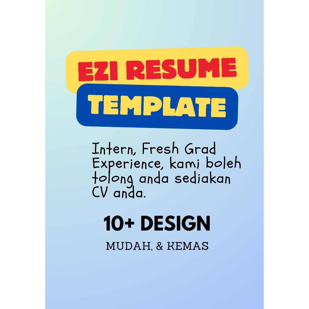 EZI SERVIS BUAT RESUME , FORMAT RESUME TERKINI, RESUME NAMPAK ...