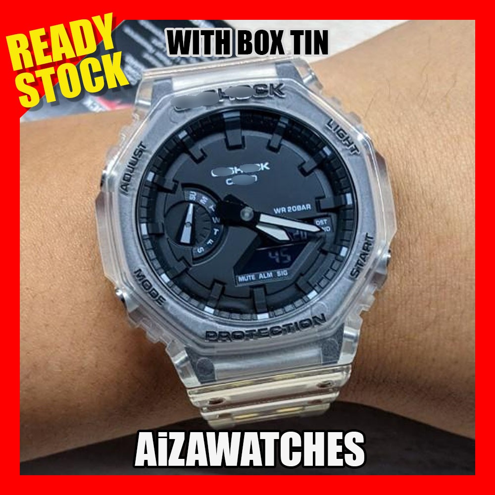 OFFER G SHOCK TMJ BLACK SKELETON JELLY WHITE Jam Tangan Lelaki ...