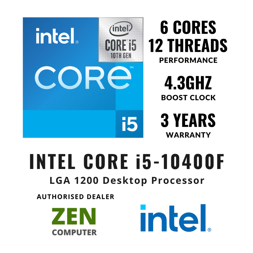 # INTEL™️ CORE i5-10400F (6 Cores/12 Threads) | LGA 1200 Desktop ...