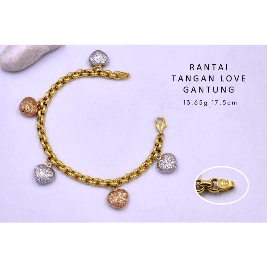 RANTAI TANGAN 916 GELANG 916 EMAS TERPAKAI EMAS PRELOVED 916 EMAS 916 ...
