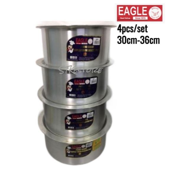 Eagle Brand Cooking Pot Set Super Thick Degchi Pot / Periuk Cap Eagle ...