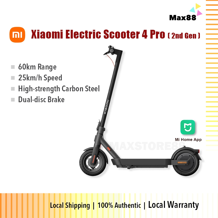 Xiaomi Electric Scooter 4 Pro (2nd Gen) - 25km/h Max speed | 60km ...