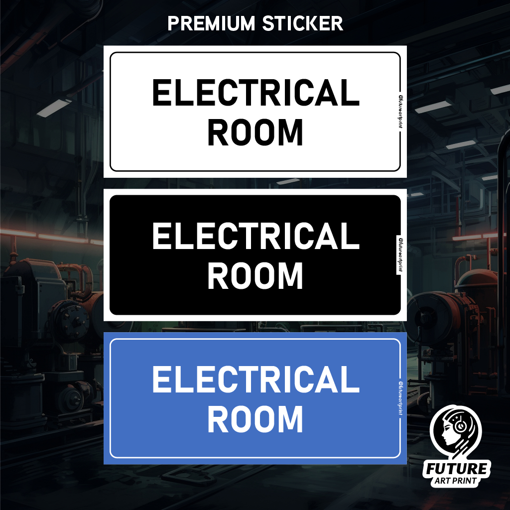 Electrical Room. Electric Power Station. Premium Sticker Sign Building ...