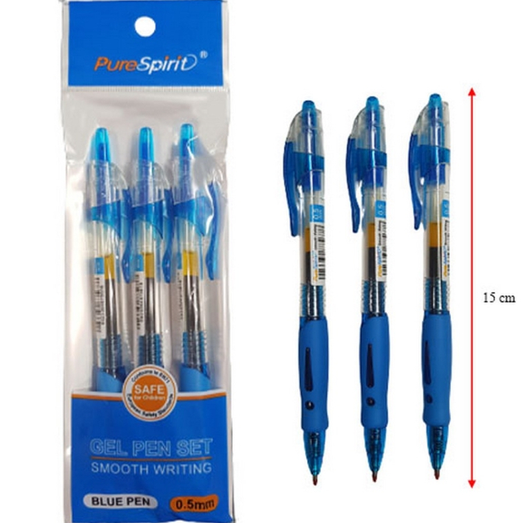 GEL PEN 0.5MM BLUE (PURE SPIRIT) | Shopee Malaysia